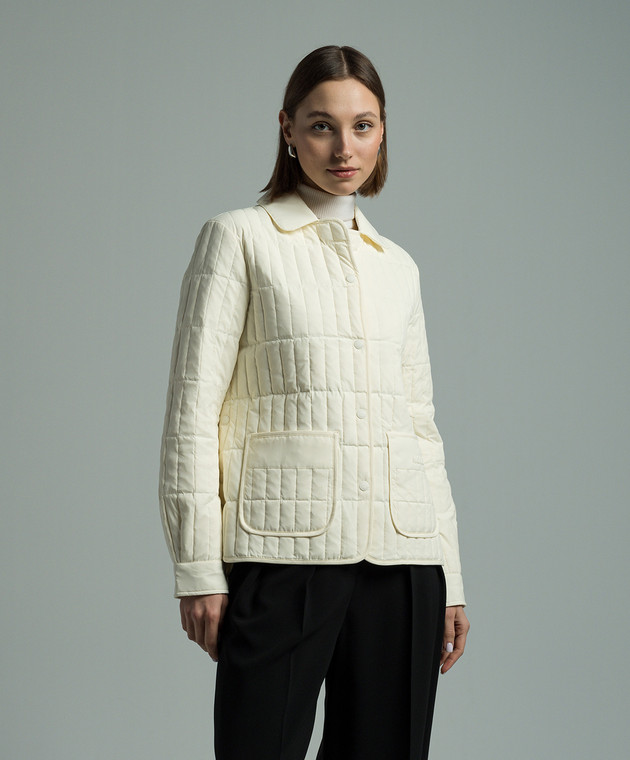 Mackage - SIAN white quilted down jacket with textured logo SIAN - shop ...