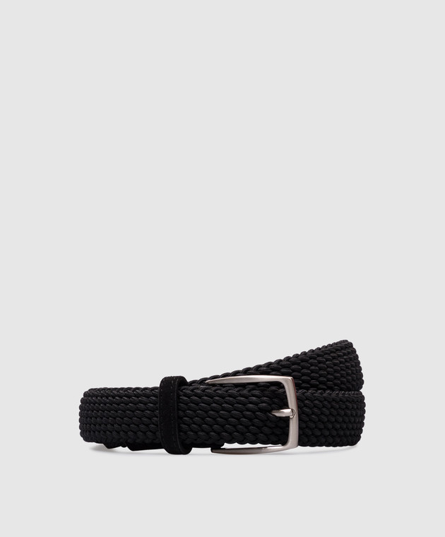ISAIA - Black braided belt FB0047PLF61 - shop with Sweden delivery at ...