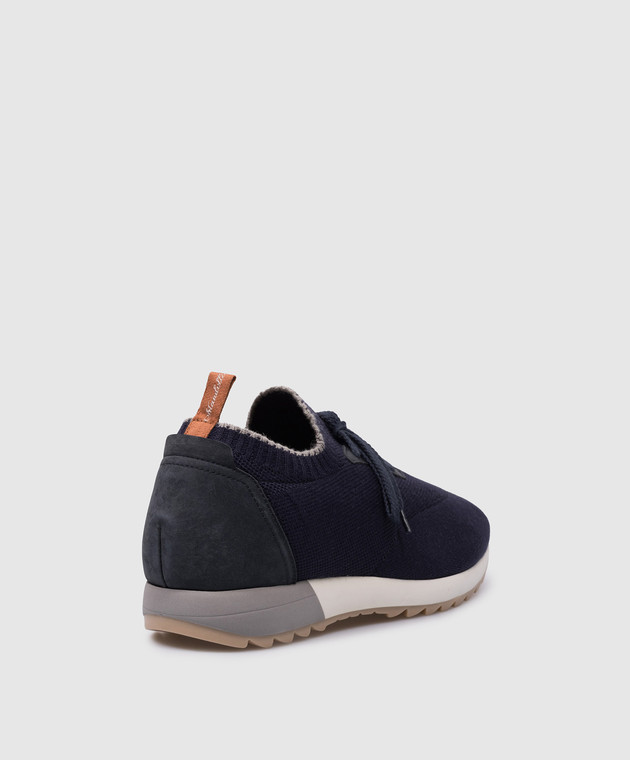 Enrico Mandelli - Blue combined sneakers 0IKNIT5495 - shop with ...