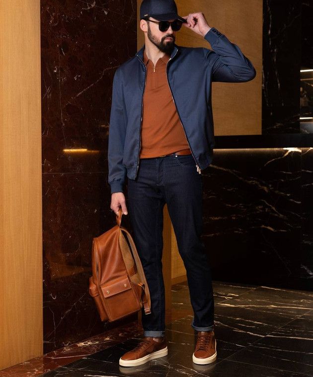 Enrico Mandelli - Blue woolen jacket A8T5014531 - shop with Latvia ...