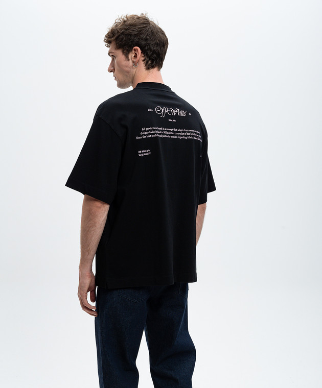 Off-White - Script Mary T-shirt in black with logo embroidery ...