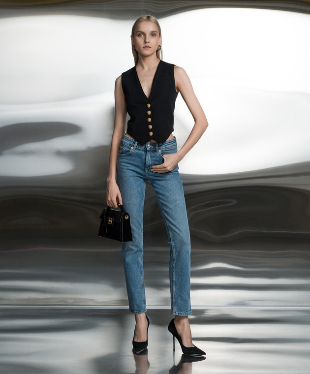 Balmain - Black vest made of wool CF1AG515ME54 - shop with European ...