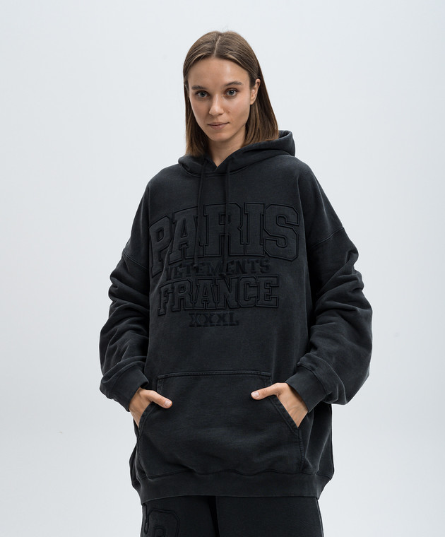 Vetements - Gray hoodie with logo embroidery UA65HD550BW - shop with ...
