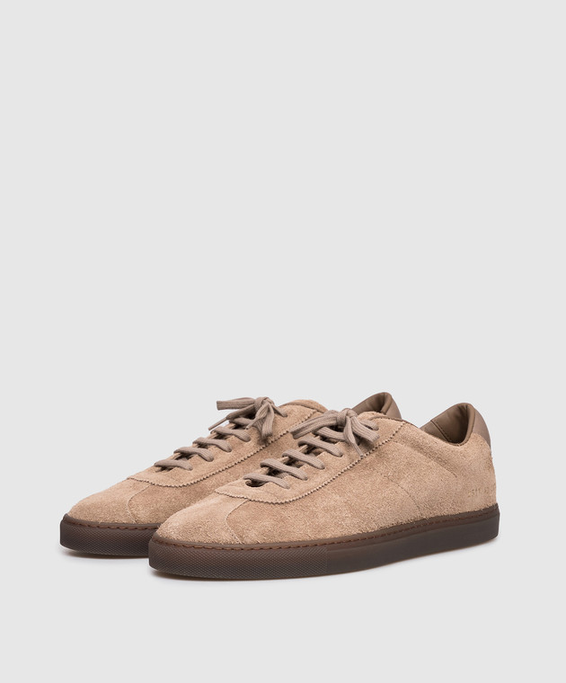 Common Project - Brown suede Field sneakers 2517 - shop with European ...