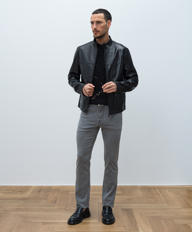 Stefano Ricci - Black leather jacket M7J5100010NPPH41 - shop with ...