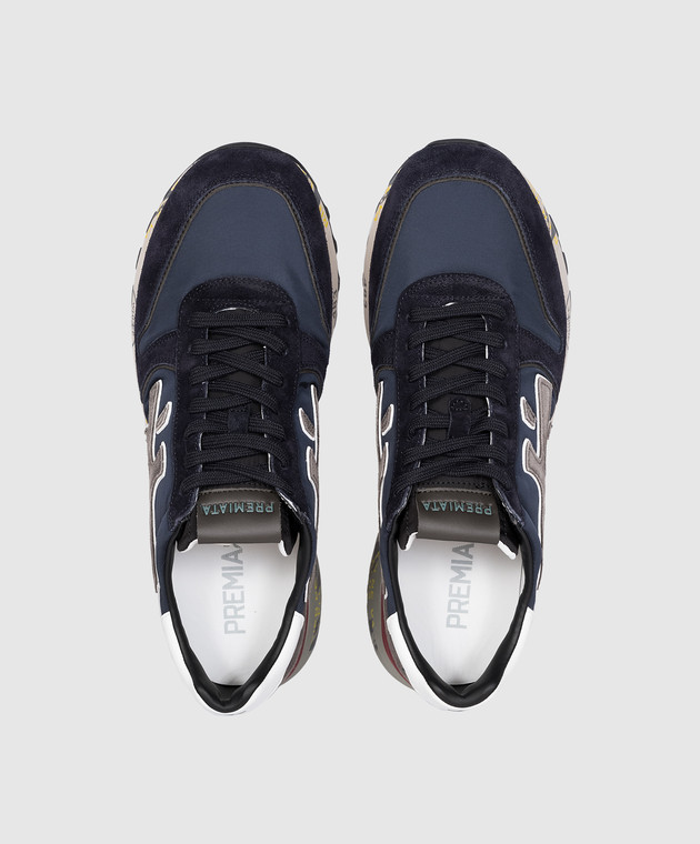 Premiata - Mick logo combo sneakers in blue MICK - shop with Greece ...