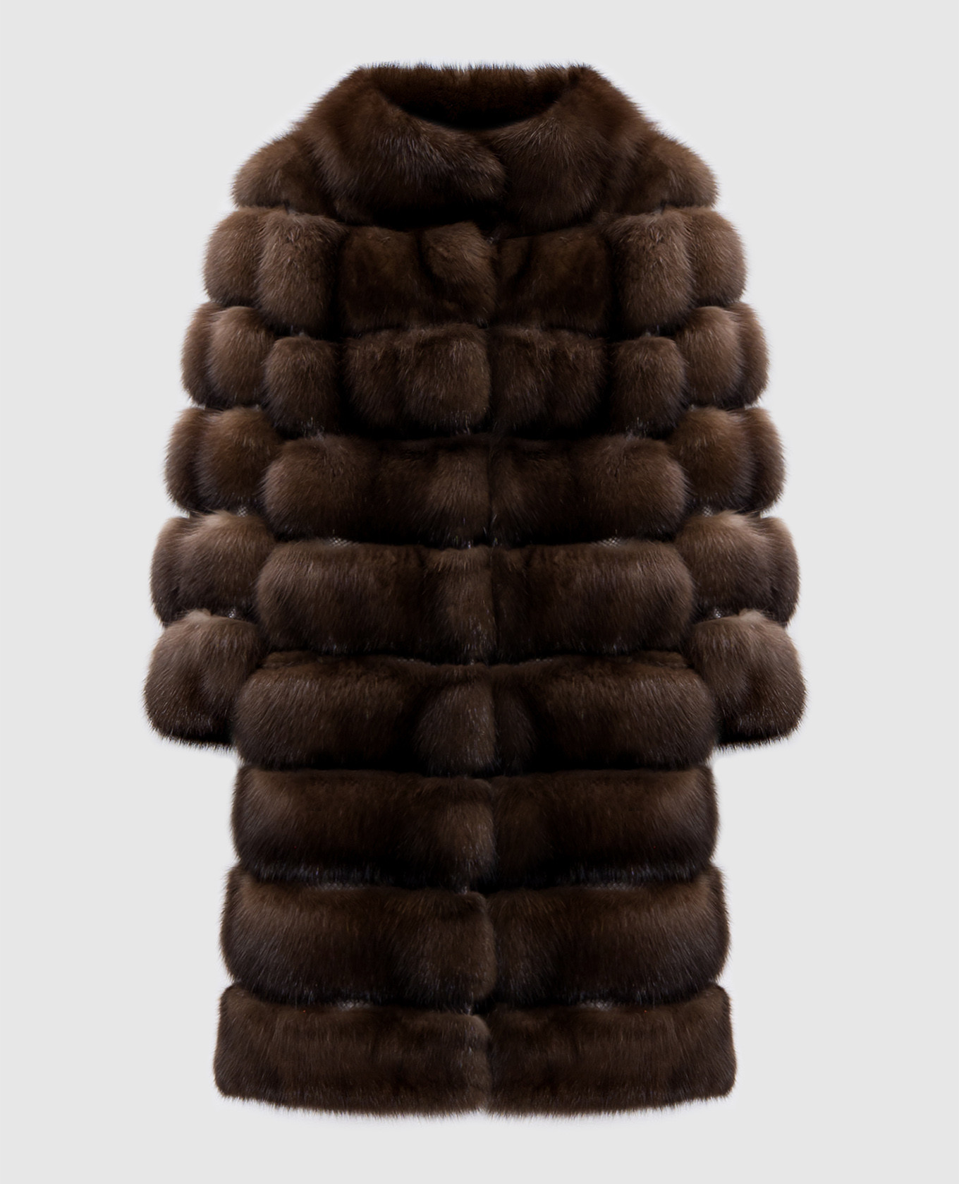 Rindi - A brown fur coat made of sable fur with embossing under the ...