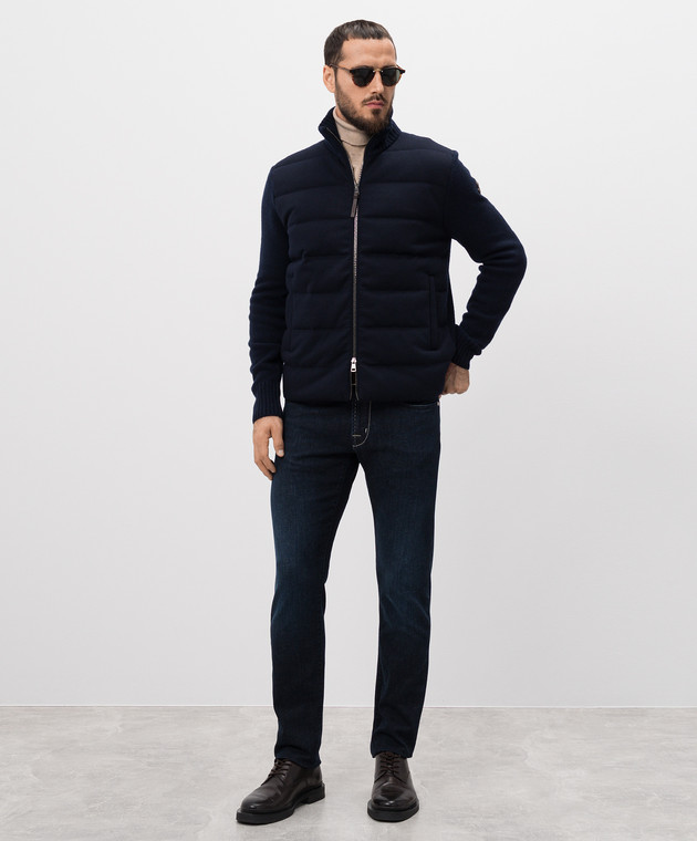 Tramarossa - Blue Michelangelo jeans with metallic logo ...