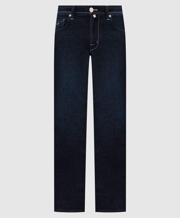 Tramarossa - Blue Michelangelo jeans with metallic logo ...