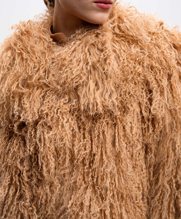 Jacob Lee - Beige short fur coat WLC0098AW24CM - shop with European ...