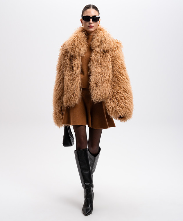 Jacob Lee - Beige short fur coat WLC0098AW24CM - shop with European ...