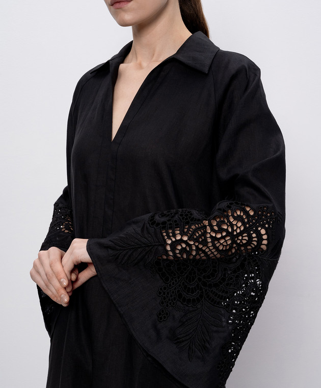 Max Mara - STRANO black linen maxi dress STRANO - shop with European ...