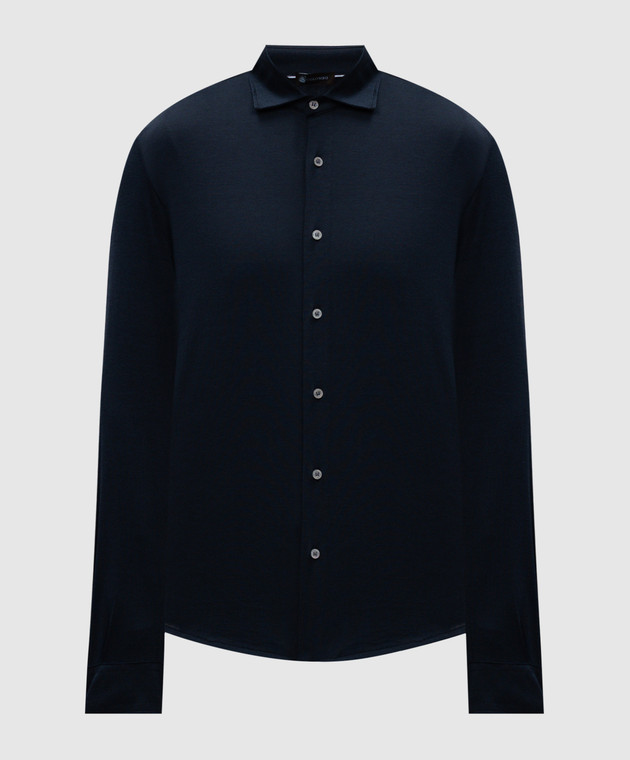 COLOMBO - Blue shirt with silk TS00382M0146U - shop with European ...