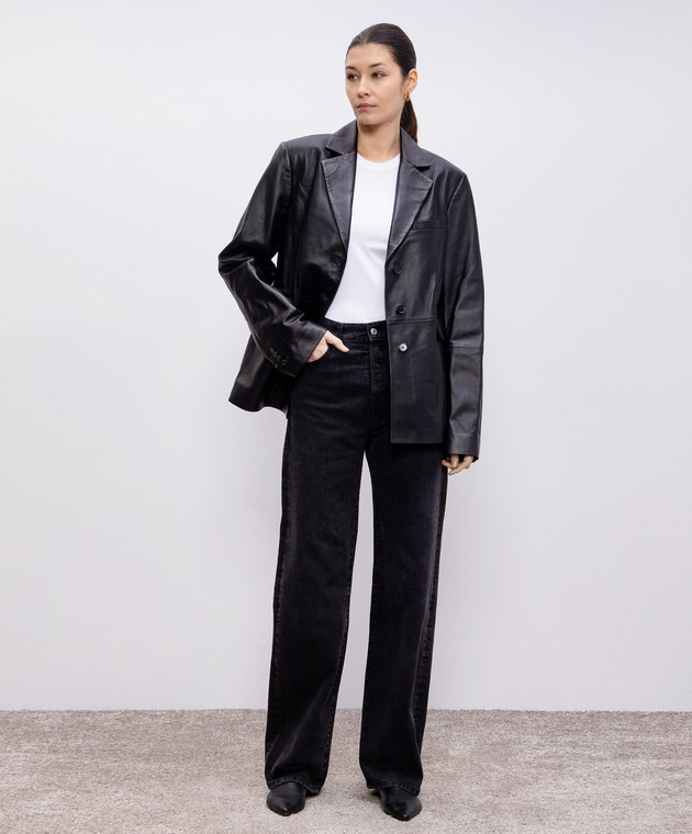 Lou Lou Studio - White POSO top with embroidered logo emblem POSO ...