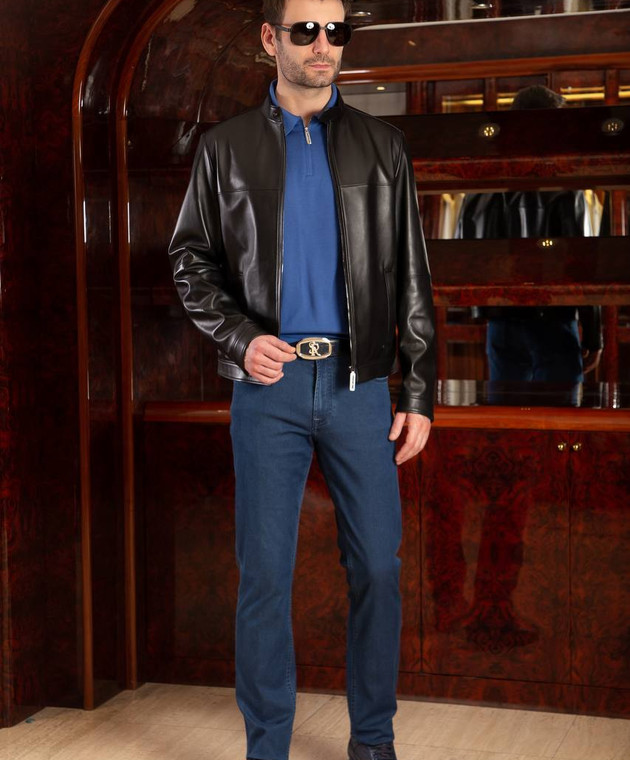 Stefano Ricci - Black leather jacket M7J5100010NPPH41 - shop with ...