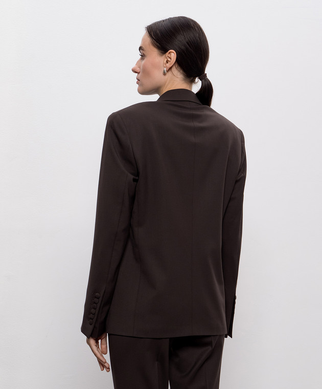 Jacob Lee - Brown double-breasted wool jacket WWB2060AW25BWFIT - shop ...