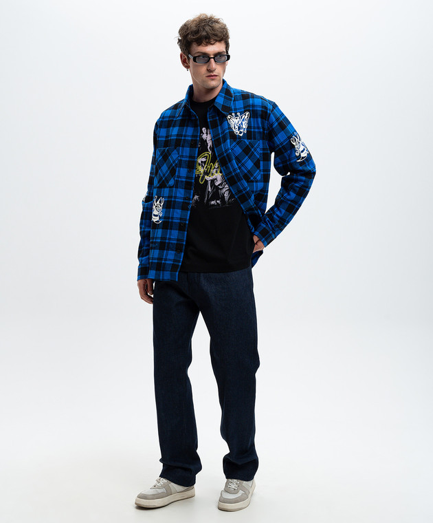 Off-White - Script Mary T-shirt in black with logo embroidery ...