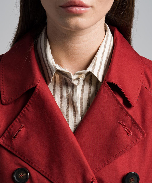 Max Mara - TITRENCH red trench coat with logo TITRENCH - Online kopen ...