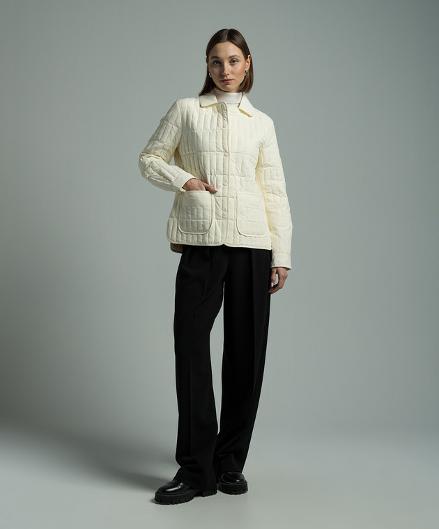 Mackage - SIAN white quilted down jacket with textured logo SIAN - shop ...