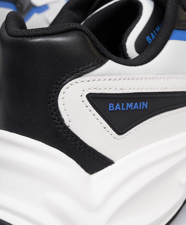 Balmain - Blue Run-Row combo sneakers with logo CDM0VI355LBGN - shop ...