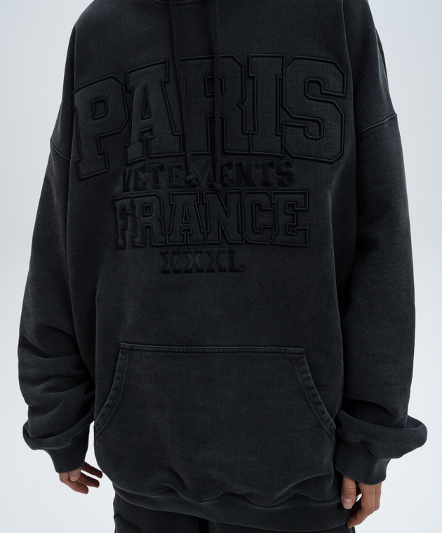 Vetements - Gray hoodie with logo embroidery UA65HD550BW - shop with ...
