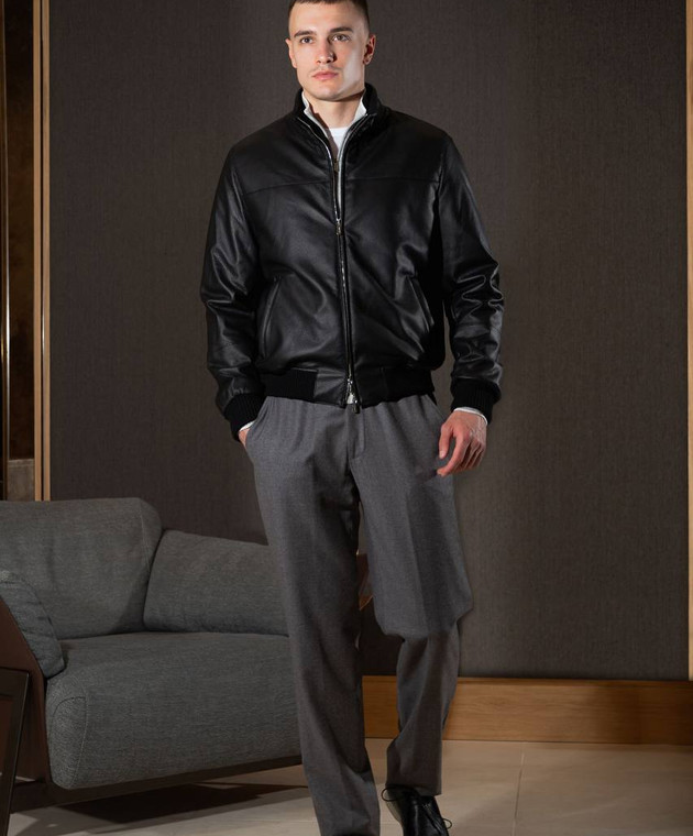 Enrico Mandelli - Black deerskin jacket A9T1025901 - shop with Czech ...