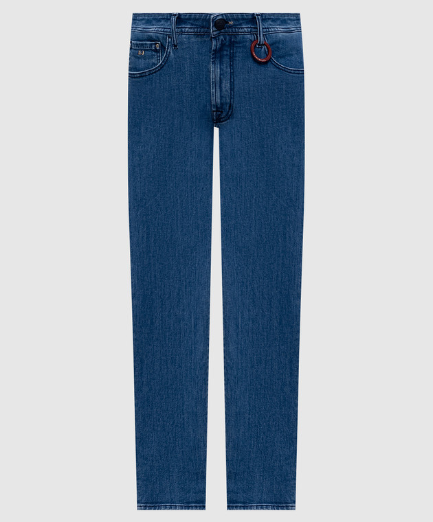 Tramarossa - Michelangelo blue jeans with monogram logo ...