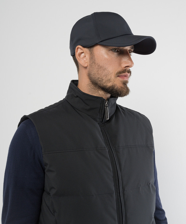 Stefano Ricci - Blue cap with metallic brand logo MCV430019EPL001H ...