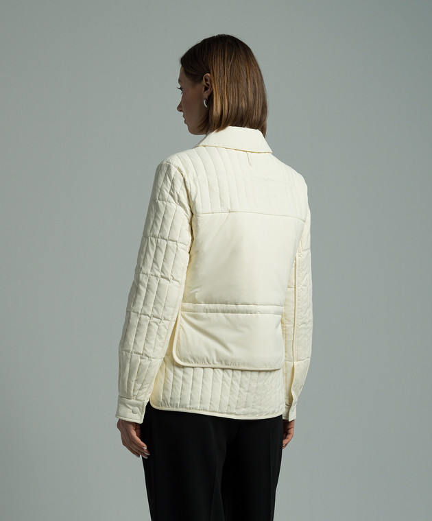 Mackage - SIAN white quilted down jacket with textured logo SIAN - shop ...
