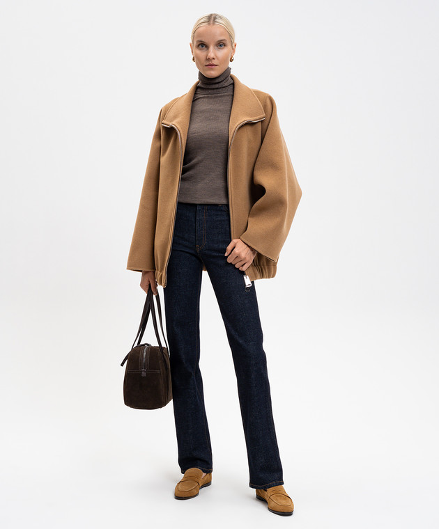 John Smedley - Braune, gerippte Golfjacke aus Merinowolle von VENESSA ...