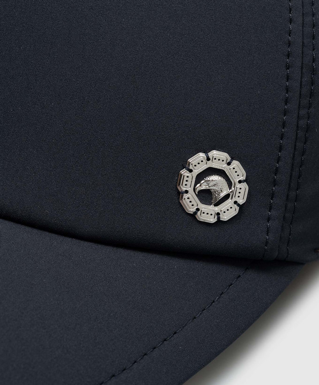 Stefano Ricci - Blue cap with metallic brand logo MCV430019EPL001H ...