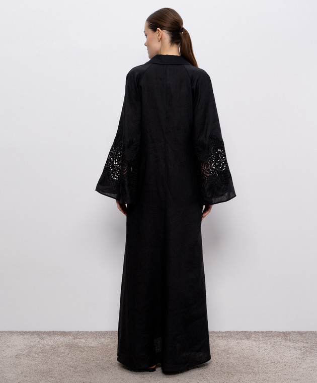 Max Mara - STRANO black linen maxi dress STRANO - shop with Czech ...