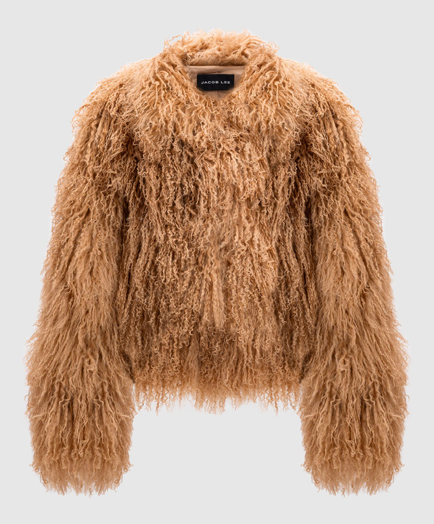 Jacob Lee - Beige short fur coat WLC0098AW24CM - shop with European ...